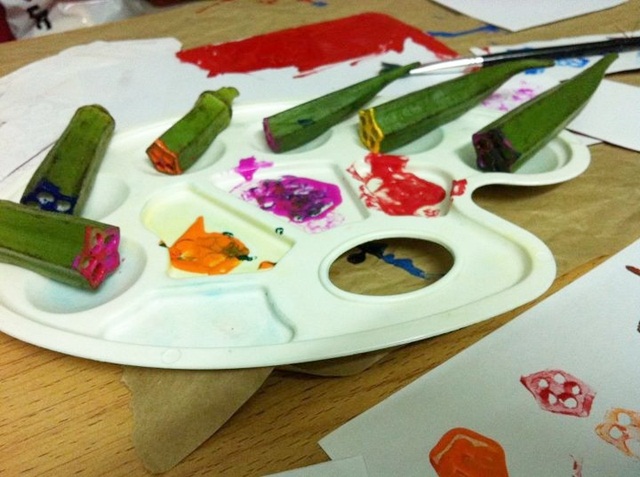 JezebelleArt: Okra Stamp Art