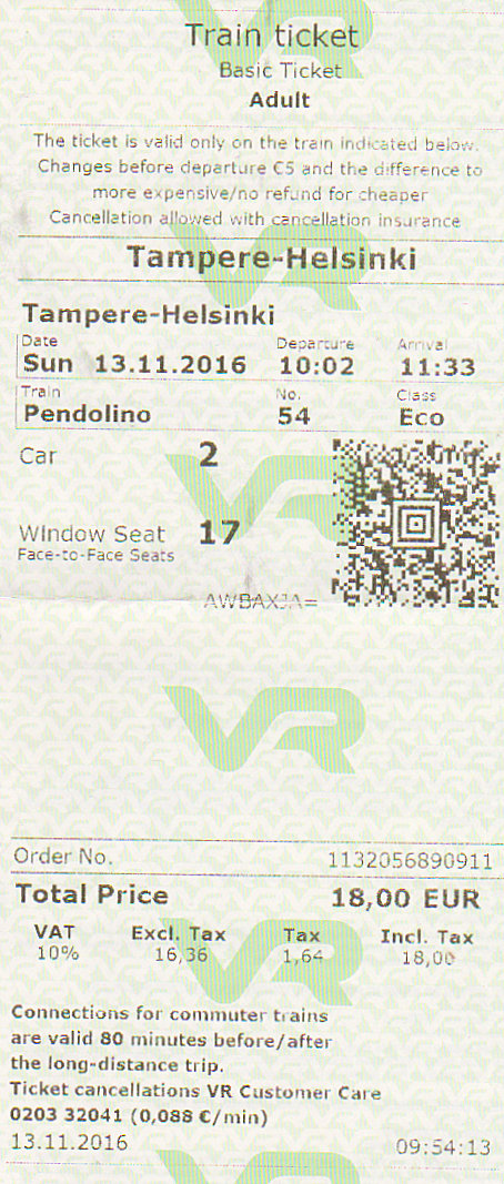 The traveler's drawer: VR (Valtionrautatiet / State Railways, Finland ...