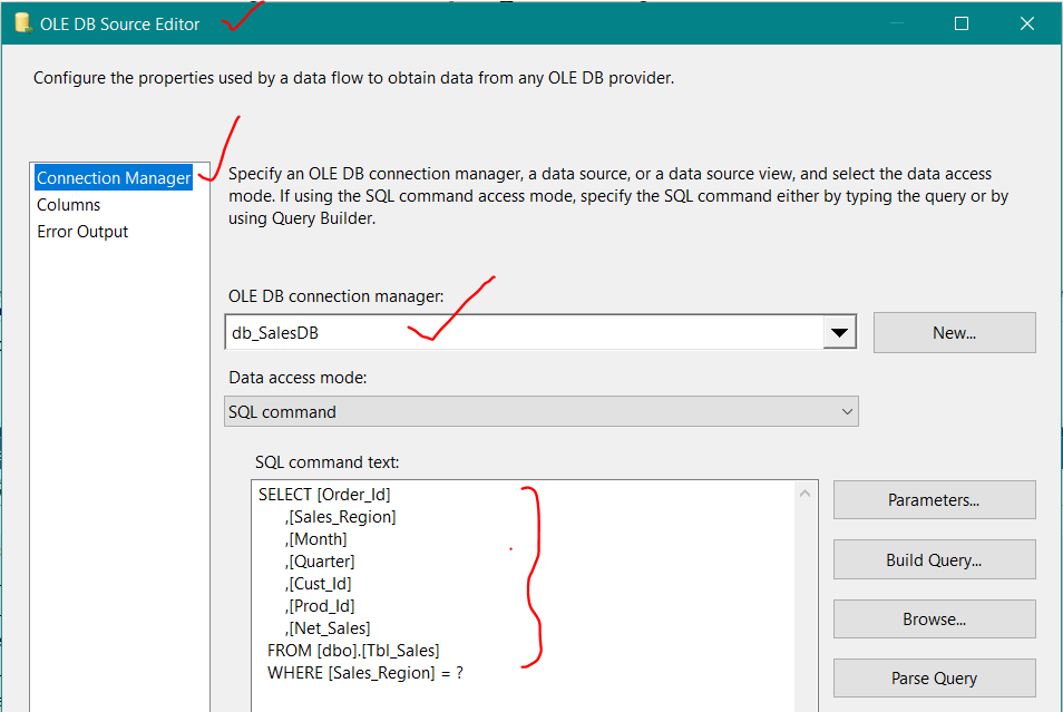 How to Create Multiple Flat File Destinations for each Region Data from Sales Table Source of ...