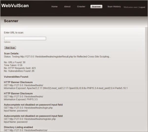Webvulscan Web Application Vulnerability Scanner Exploit Vulnerability Ghdb