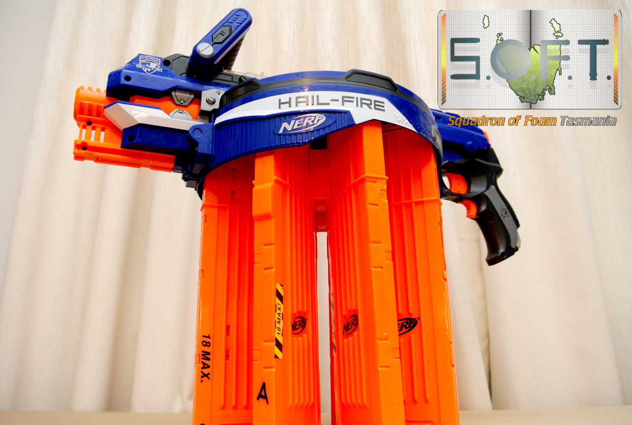 Squadron of Foam Tasmania (S.O.F.T.): Review: The Nerf N-Strike Elite Hail-Fire - Our darts will ...
