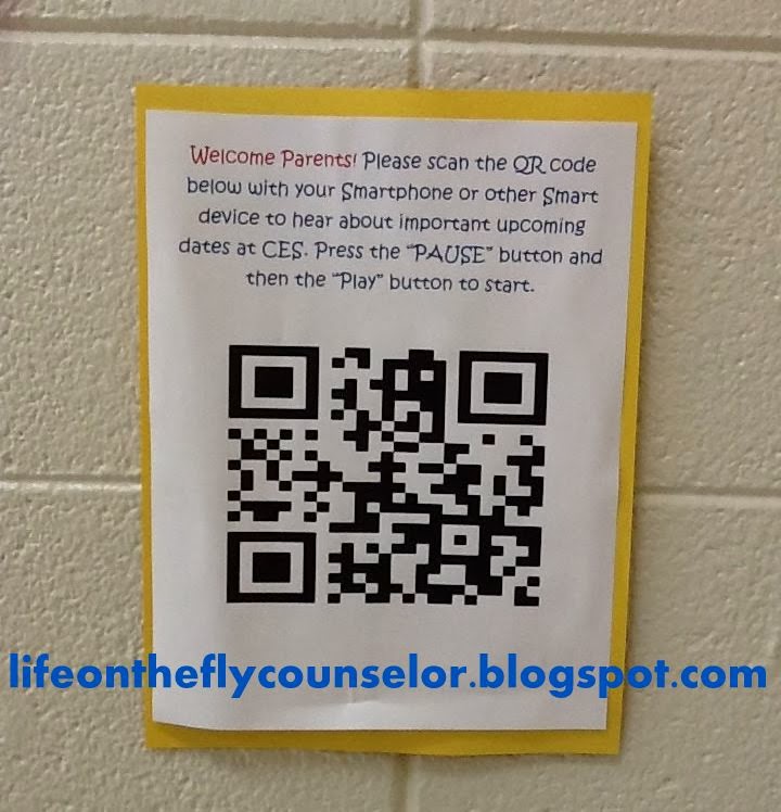 Life on the Fly.... A School Counselor Blog: QR Crazy!