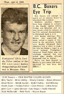 BC BOXERS of the '60's and '70's: 1968 SEATTLE GOLDEN GLOVES