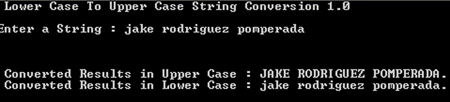Free Programming Source Codes And Computer Programming Tutorials Lower Case To Upper Case