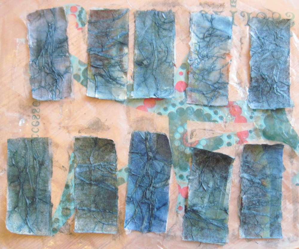 Helen Smith : Artist, Maker: Making textured paper backgrounds... part 2