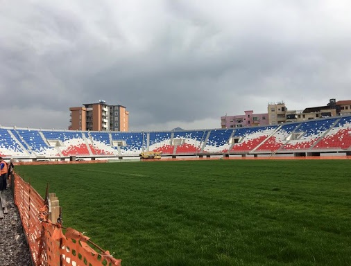 Loro Borici stadium reconstruction being inspected by UEFA representatives