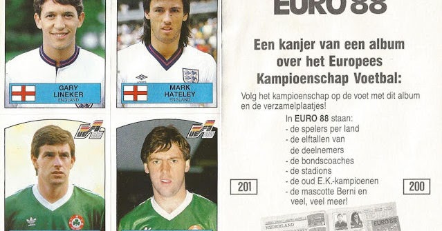 Football Cartophilic Info Exchange: Panini - Euro 88 (02) - 6-sticker ...