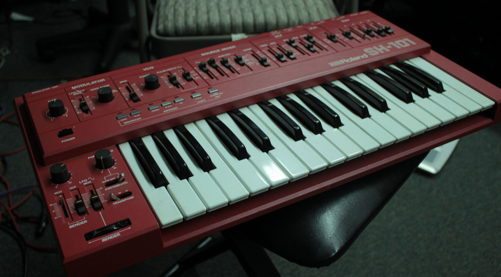 MATRIXSYNTH: Red Roland SH-101 Analog Synthesizer