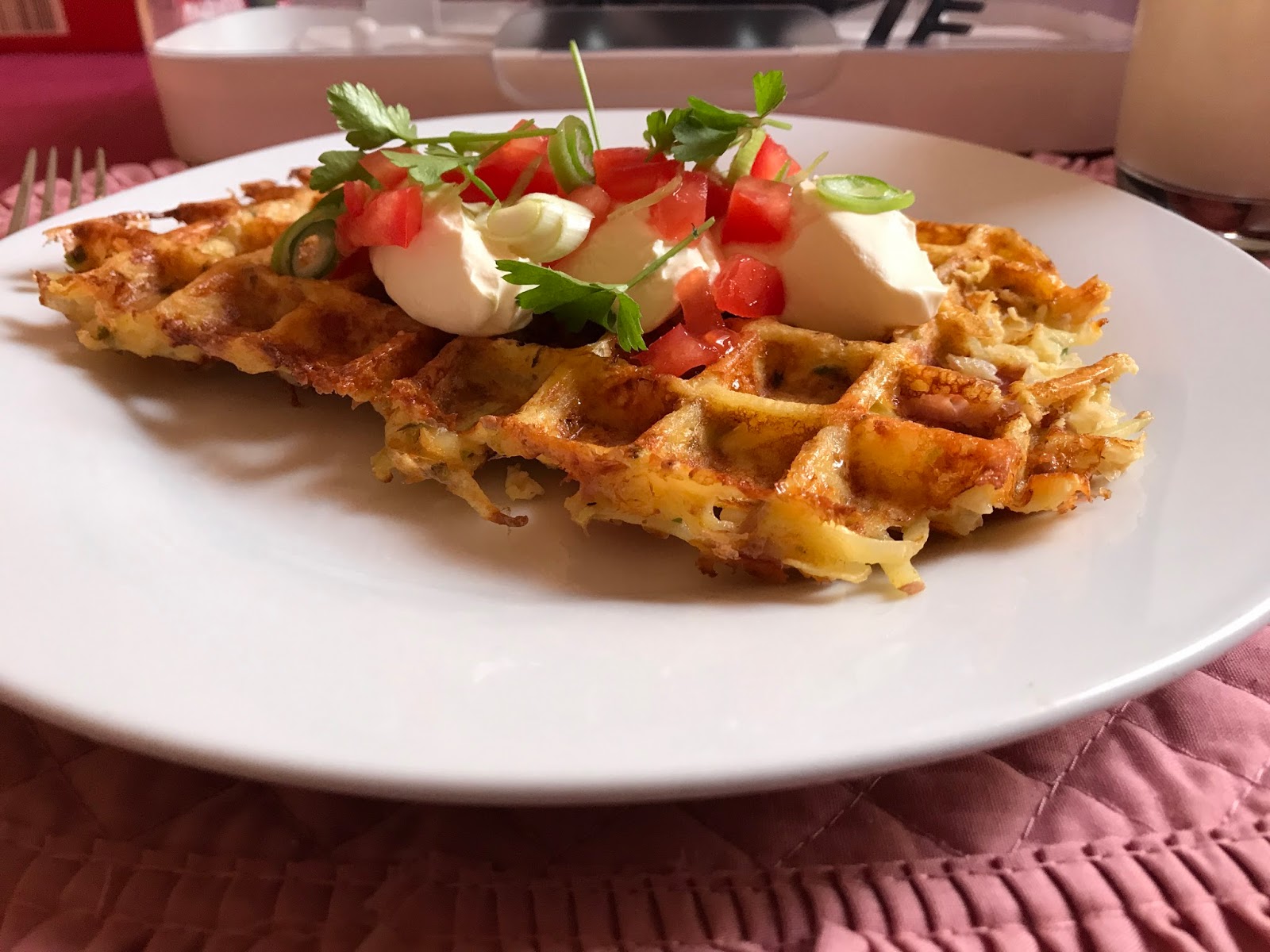 Ham and Cheese waffles