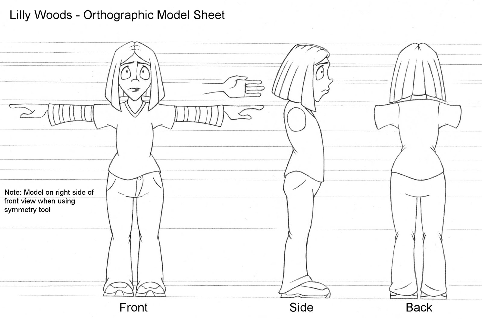 Mark's on Paper: Lilly Woods Model Sheet