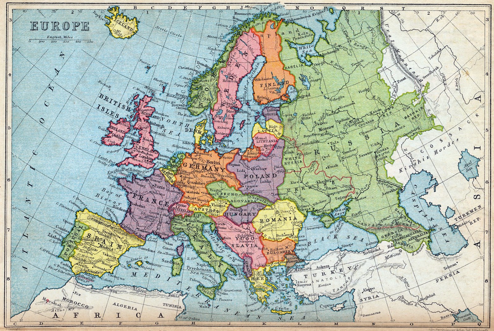 printable map of europe 1935