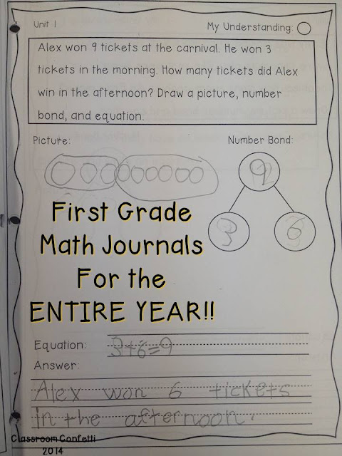 First Grade Math Journal through the Year! - Classroom Confetti