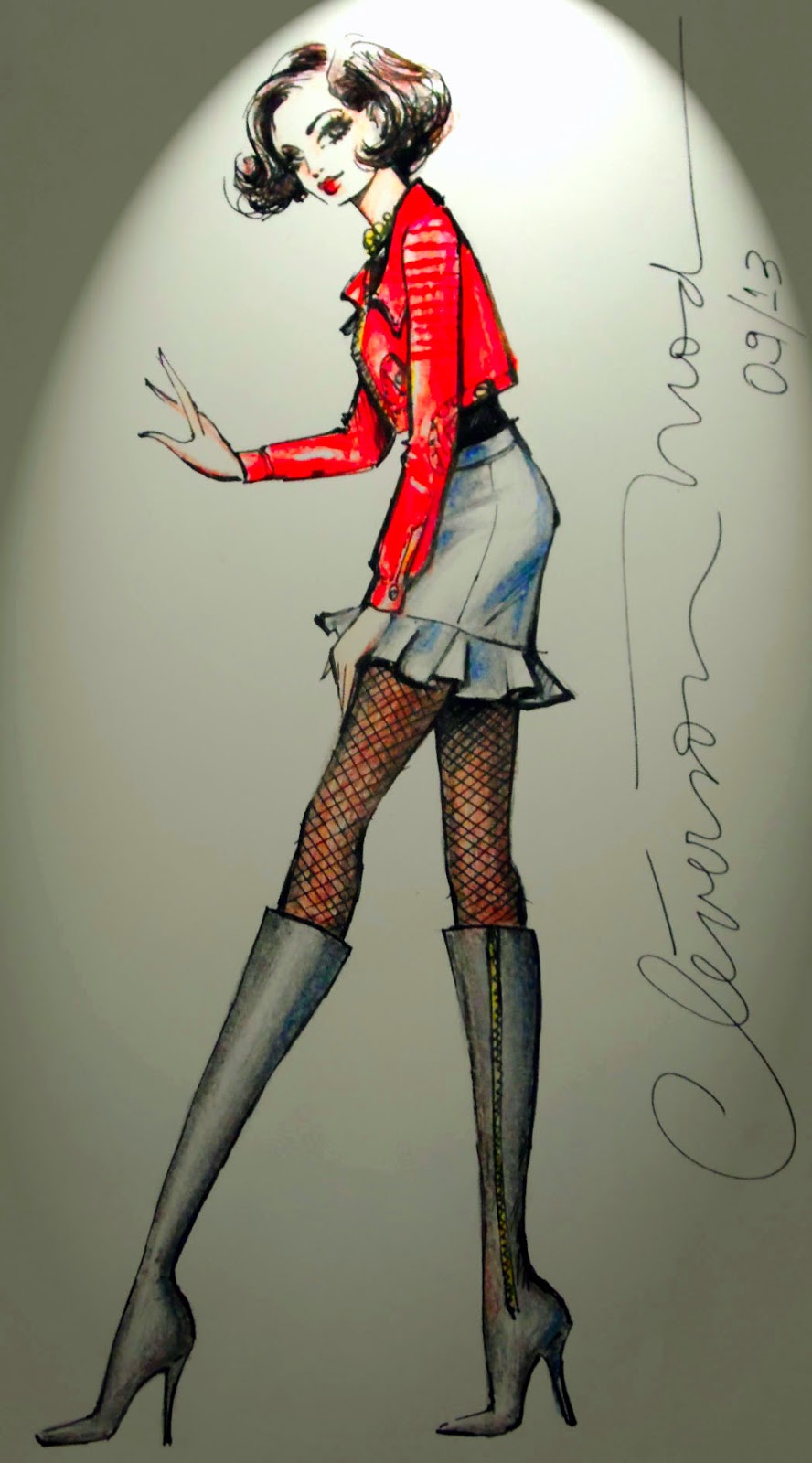 DESENHOS DE MODA: Desenhos de Moda - Garota de jaquetinha de couro ...
