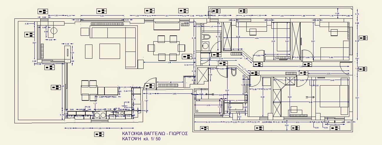 Αρχιτεκτονικά σχεδία σε κατοικίες και επαγγελματικούς χώρους.