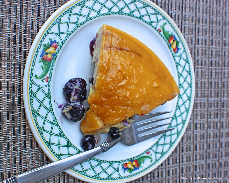 Blueberry Flan | What's Cookin' Italian Style Cuisine