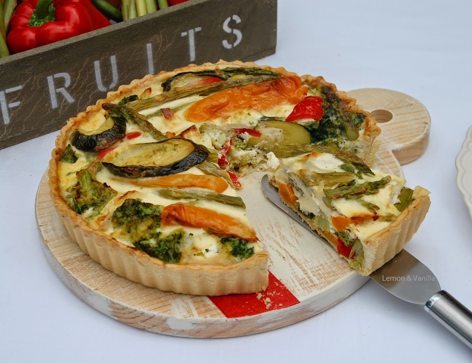 Lemon & Vanilla: Vegetable quiche / Quiche de legumes.