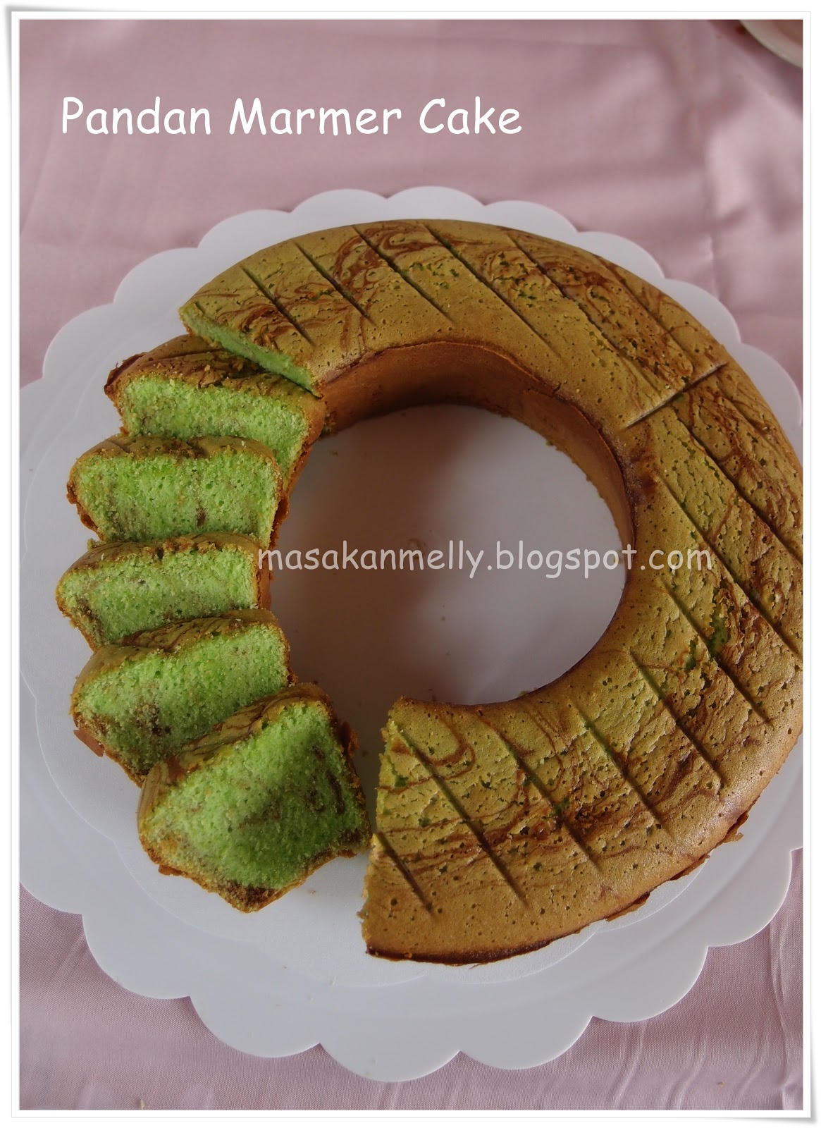 Masakan Melly: Pandan MArmer Cake