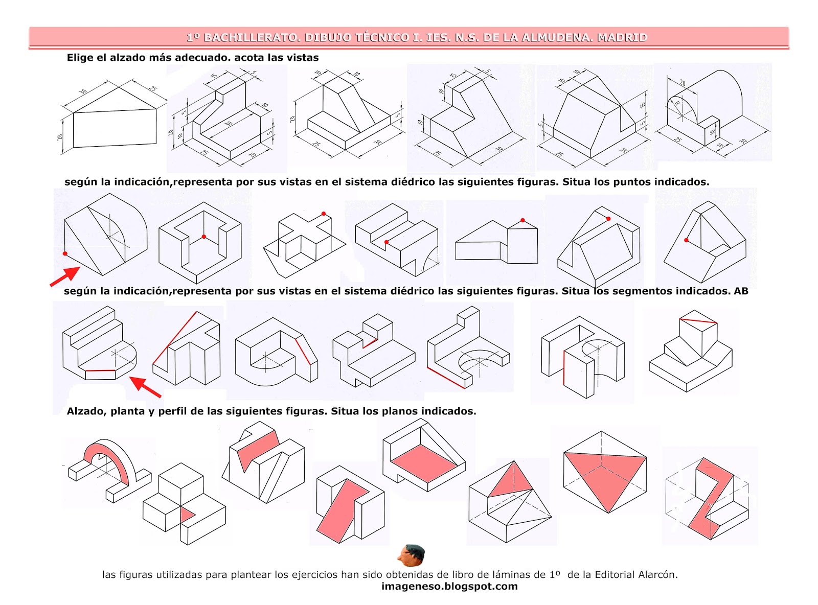 VISTAS. DE ISOMÉTRICA A DIÉDRICO. DIBUJO TÉCNICO I | .imagenesola ...