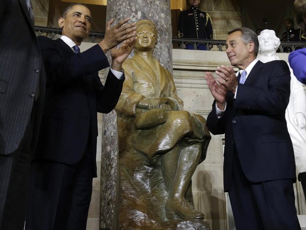 Torch of Truth International: President Obama Unveil Rosa Parks Statue ...