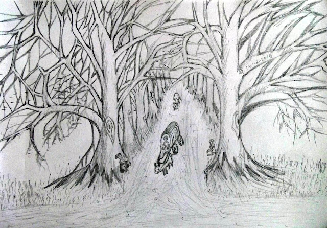 GOOGLE -My Own work on Google : PENCIL DRAWING - ASHOKA TREE