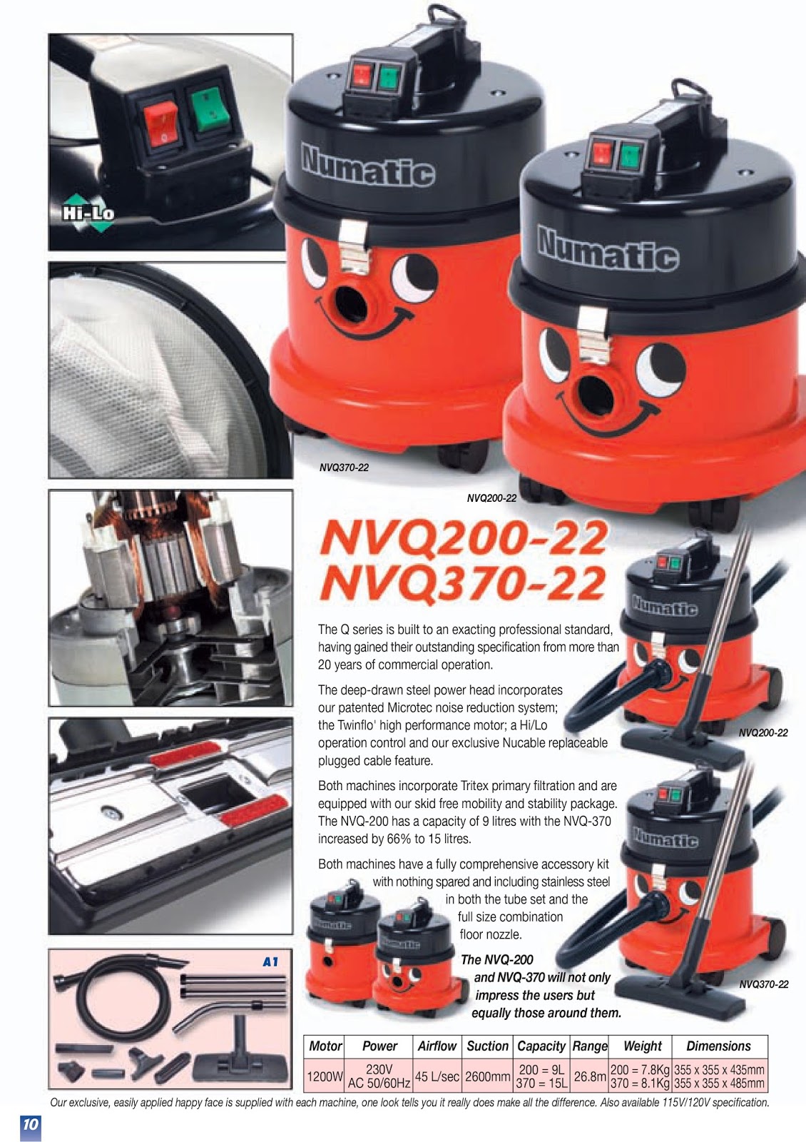 Numatic Cleancare 2007 Product Range