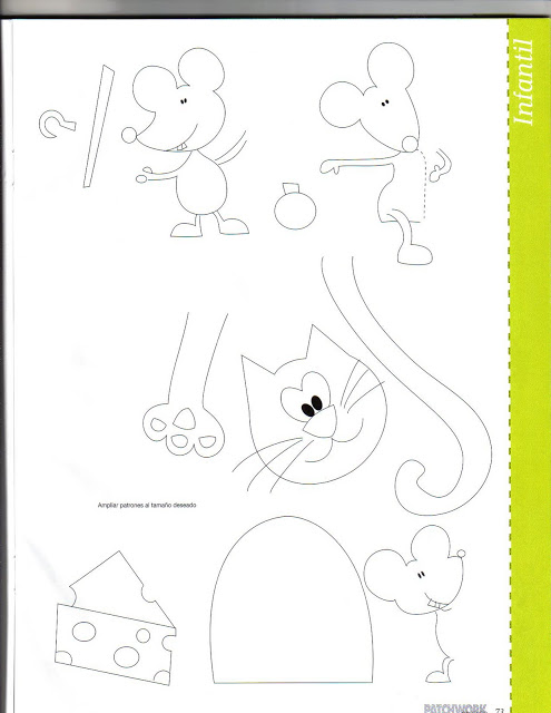 Moldes de ratos para imprimir - Ver e Fazer