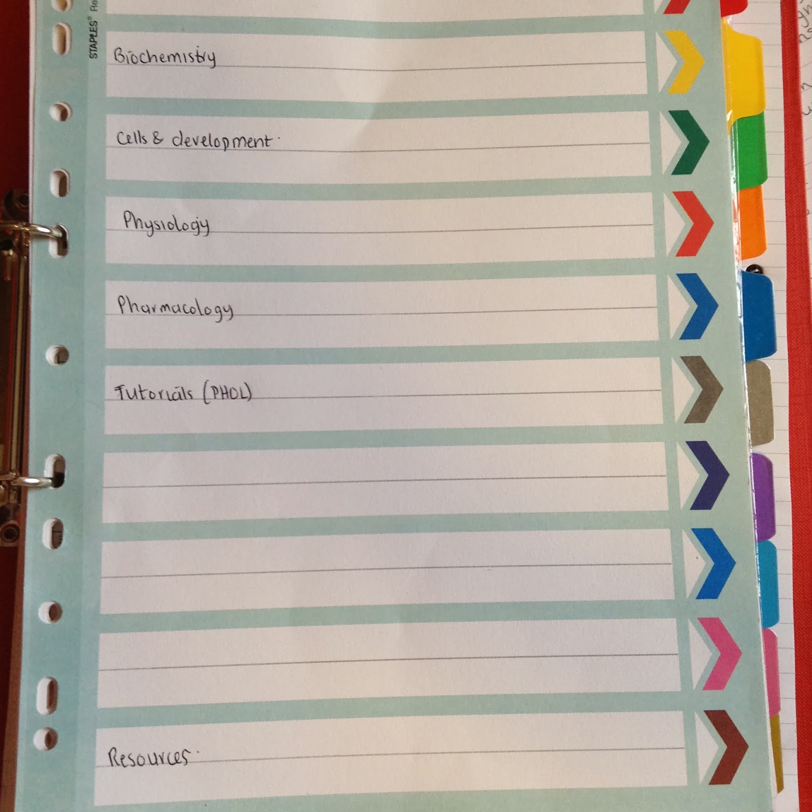 One organised student: The Key folders