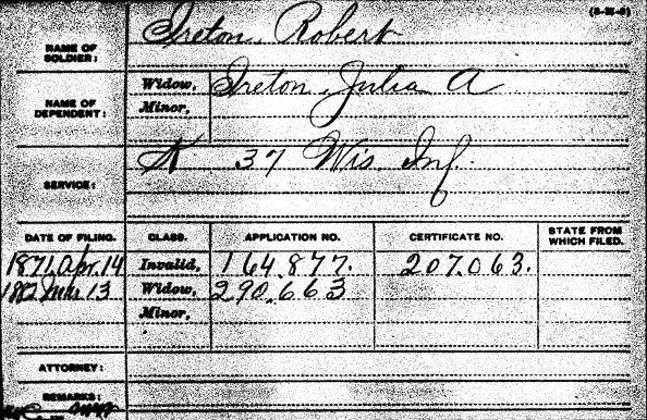 Jeannette's take on life: Private Robert Ireton /Wife Julia Ann Bishop ...