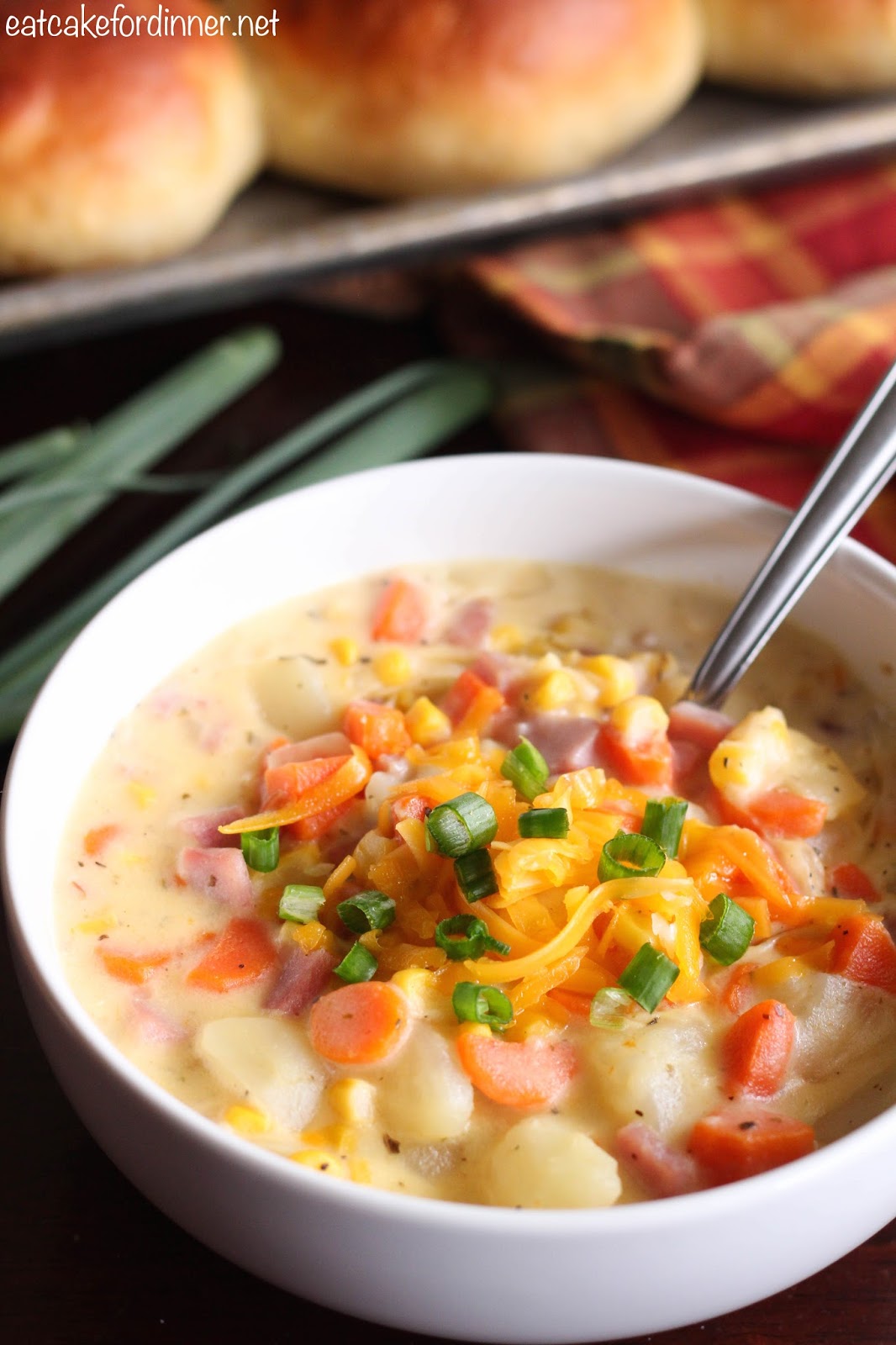 Eat Cake For Dinner: CHEESY HAM CHOWDER