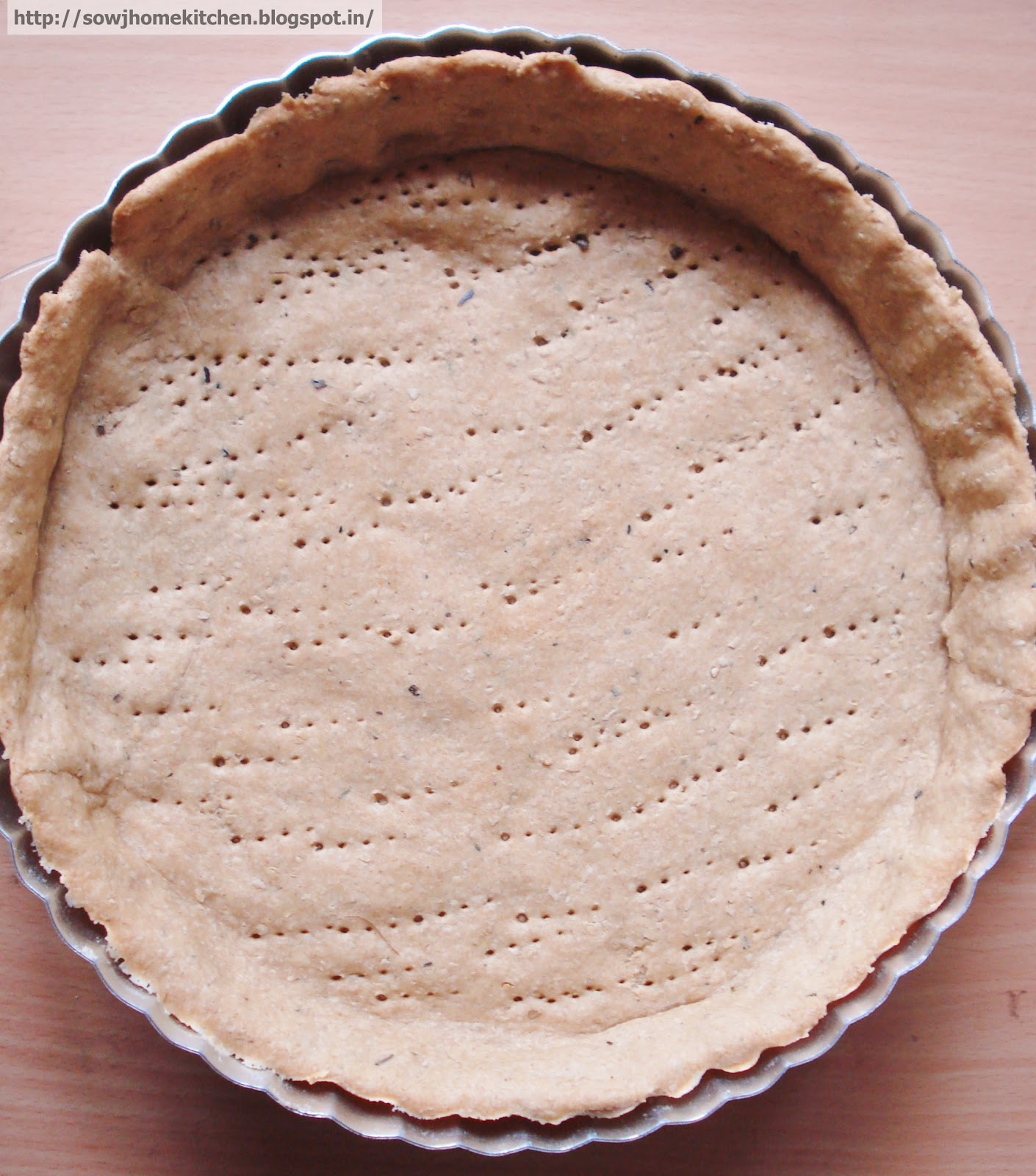Basic Whole Wheat Oats Pastry Shell / Whole Wheat Tart/Pie Shell | Sowj ...