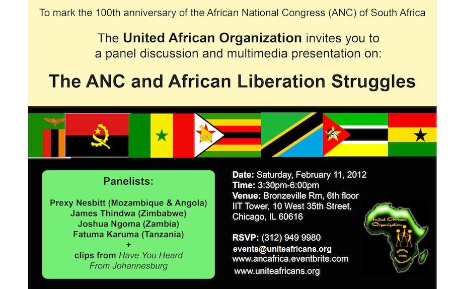 United African Organization: Panel Discussion on Sat, Feb 11: ANC and ...