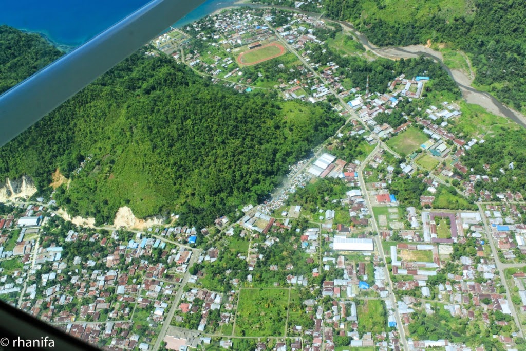 The Journey into Papua: Kota Serui; Di Lihat dari atas..