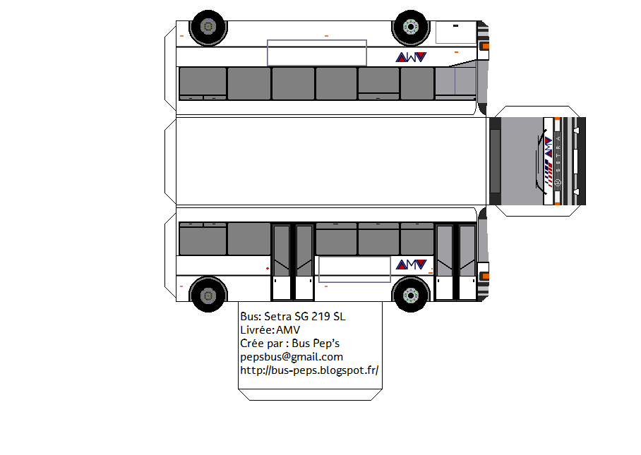 Maquette papier 47: Bus PEP'S (Transdev AMV)