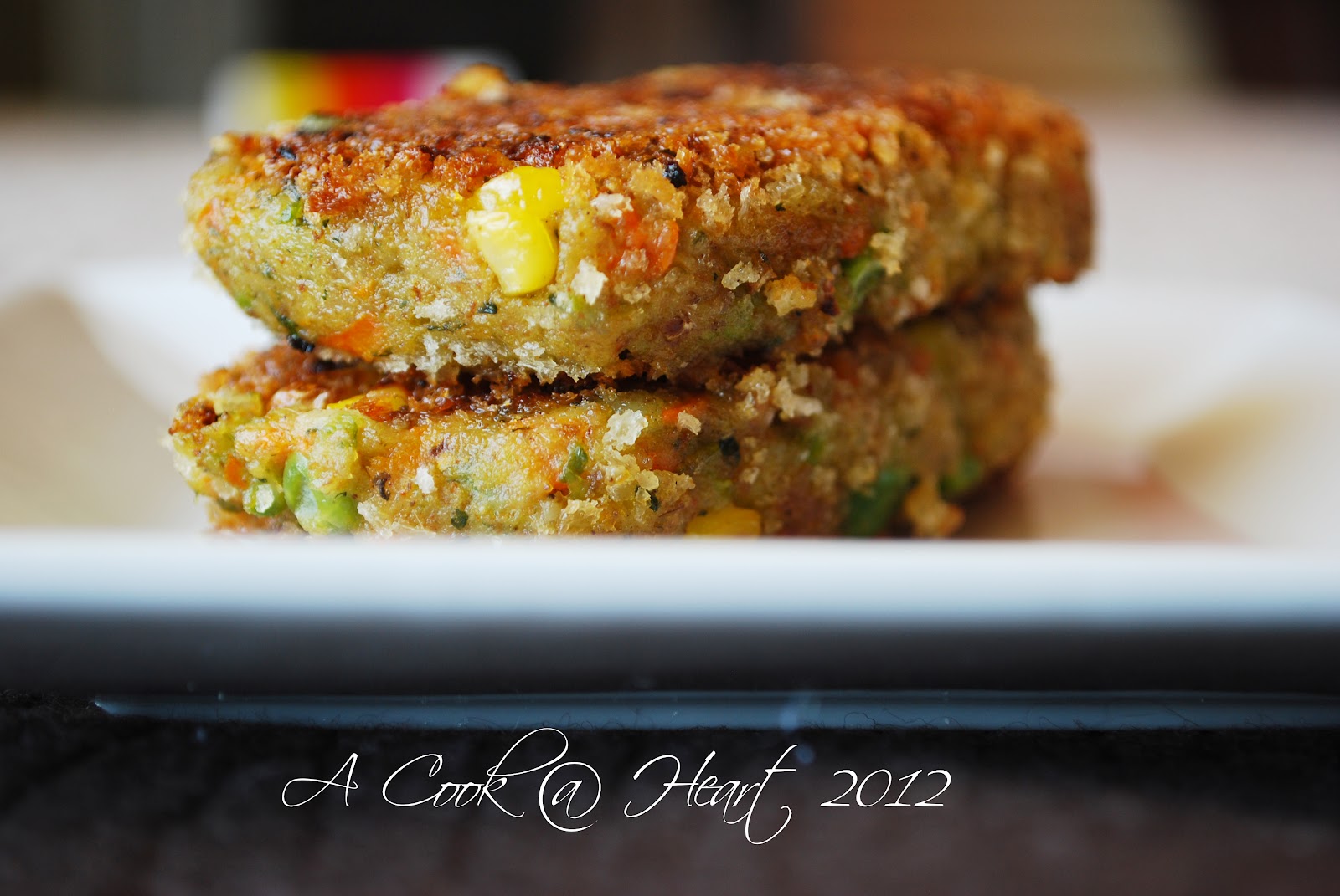 A Cook @ Heart: Kid approved Vegetable Cutlet