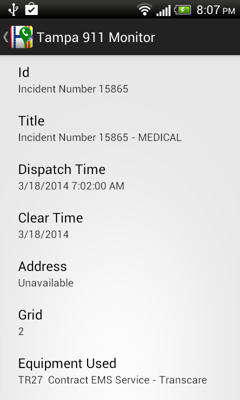 dominoc925: Android App for monitoring 911 incident calls in Tampa Bay ...