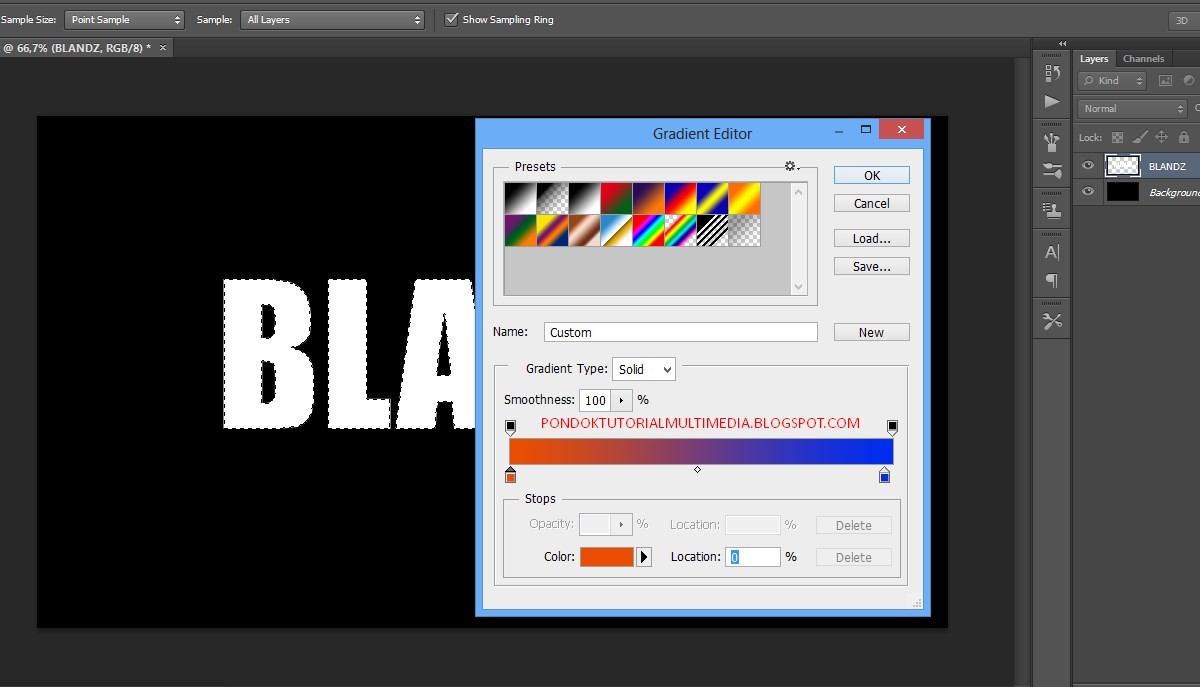 tutorial photoshop cs6 text effect gradient full color - PONDOK ...