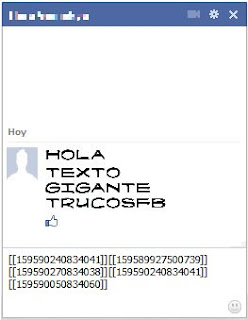 Truco: Escribir texto gigante en chat de Facebook