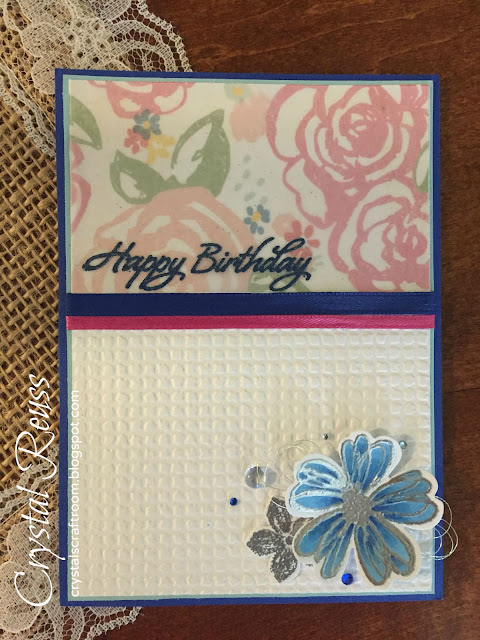 Crystal's Craftroom: Embossed Birthday Card