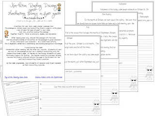 Oh My Little Classity Class: [October] reading_handwriting fluency pack