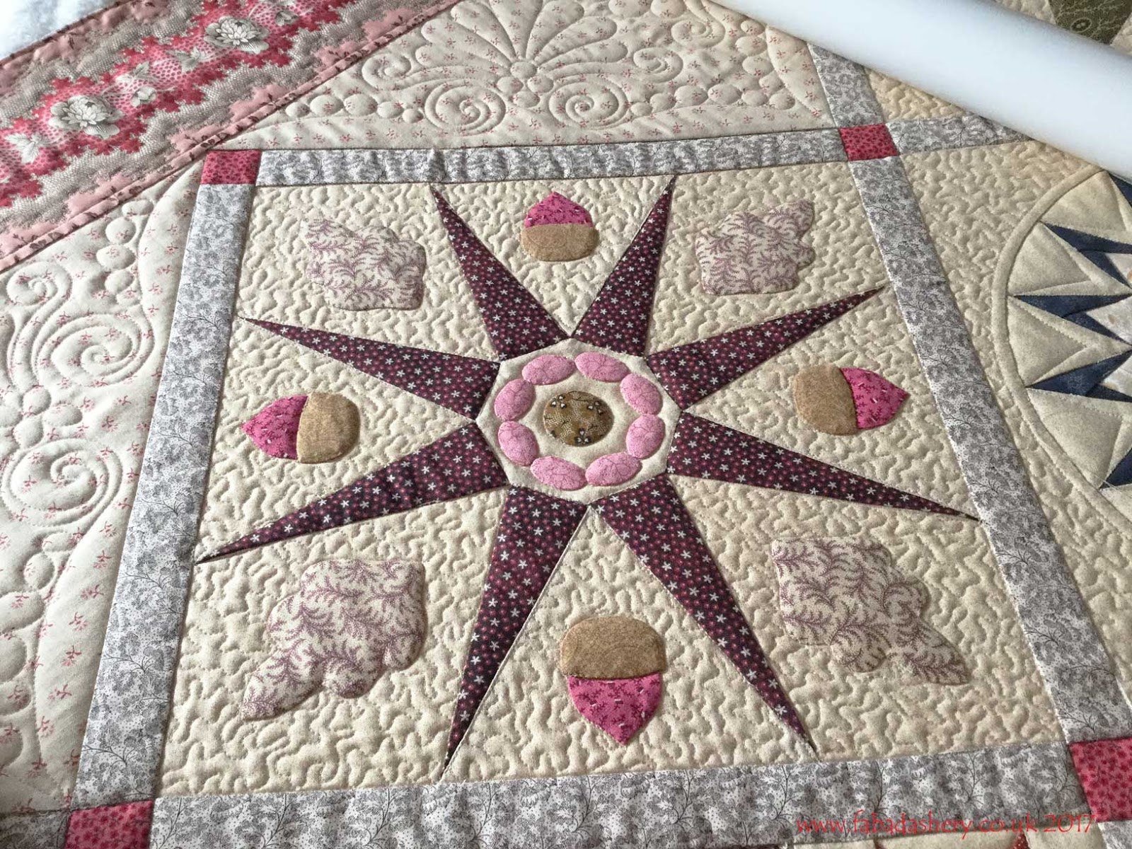 Fabadashery Longarm Quilting: Di Ford's Antique Wedding Sampler quilt ...