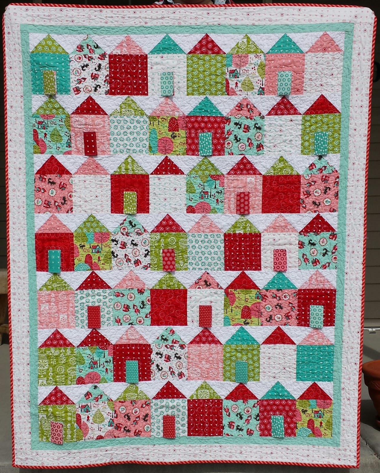 Quilt Me A House: My "Quilt Me A House" Quilt Tutorial