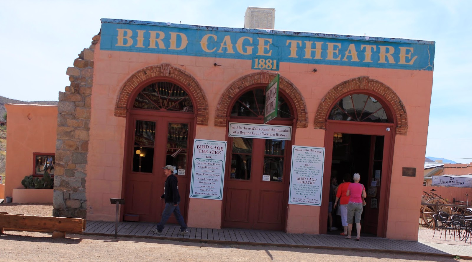 the queen travels: The Bird Cage Theatre ... the Old Tombstone