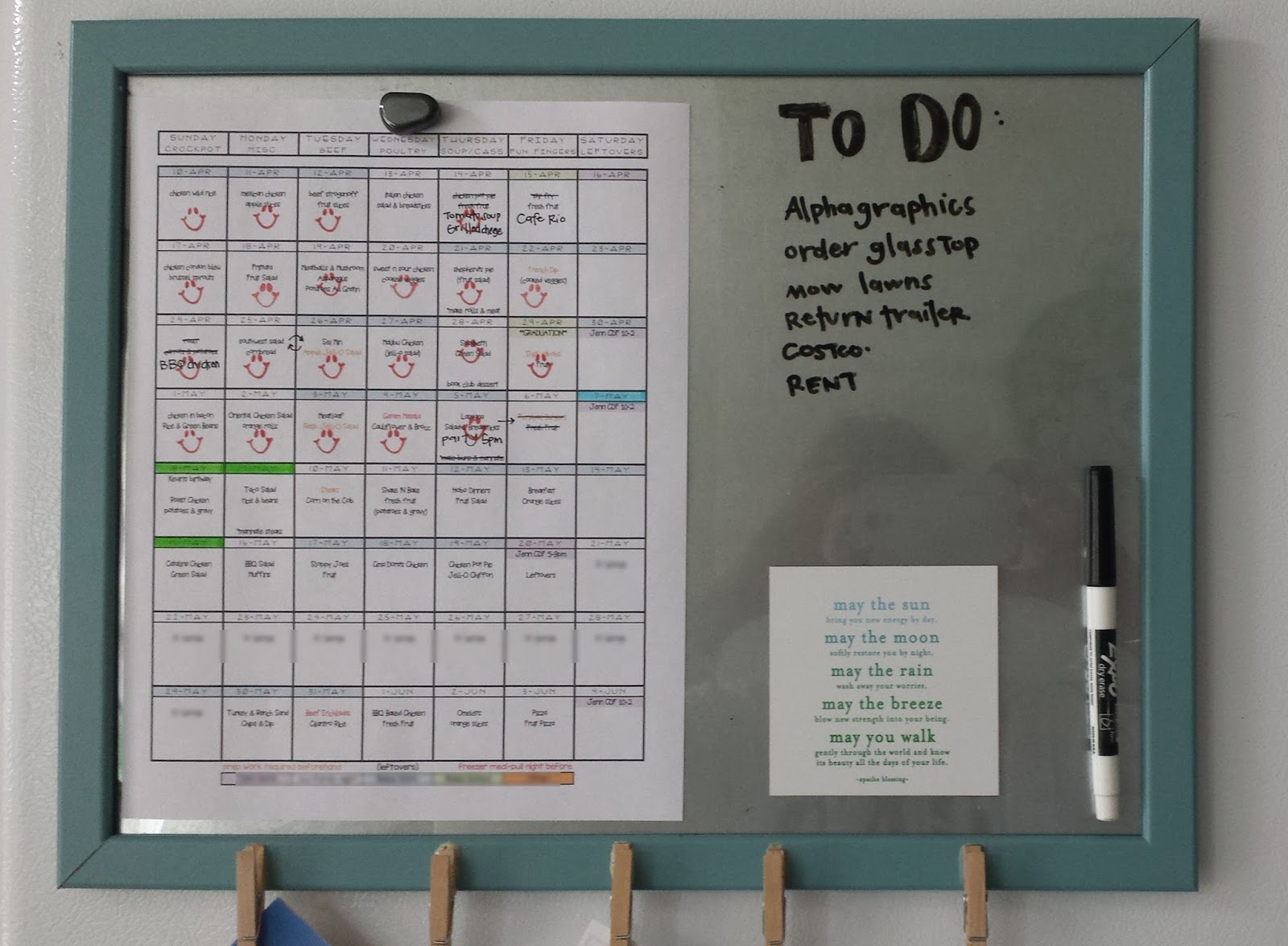 Jac Crafts: DIY Magnetic Dry Erase Command Center