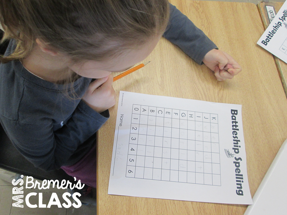 Spelling Battleship {a Daily 5 Word Work Activity} | Mrs. Bremer's Class