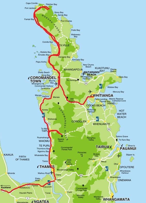 Vivre Auckland: Un week-end à Coromandel - Côte Ouest