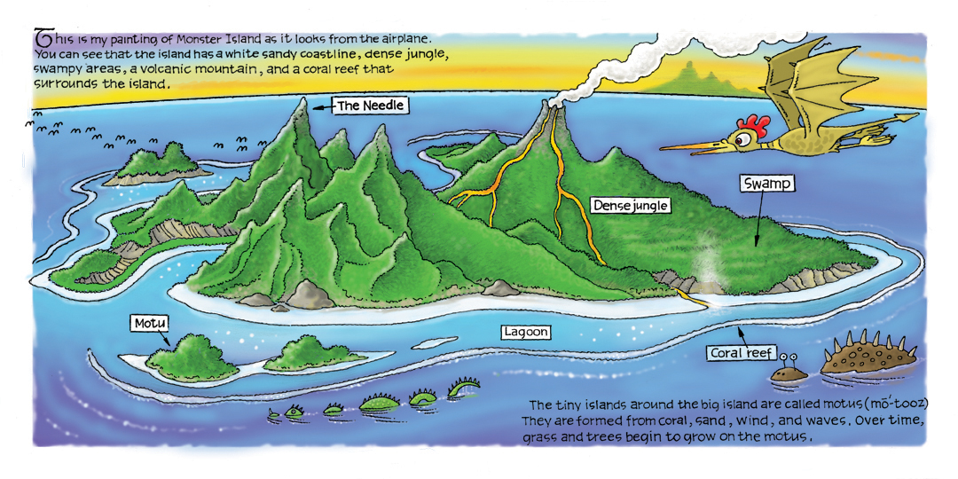 Bron Smith's Flights of Fantasy: Bird's-Eye View of Monster Island