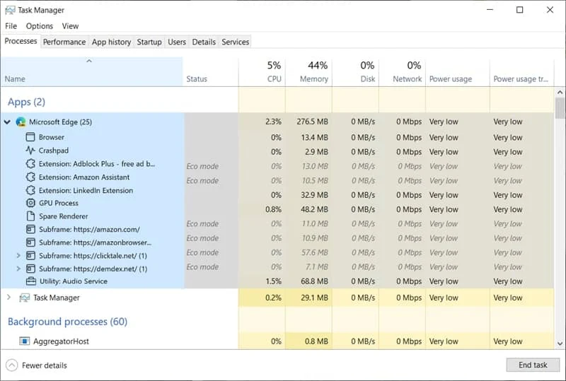 Windows 10 Build 21364 brings two new features to Windows Task Manager