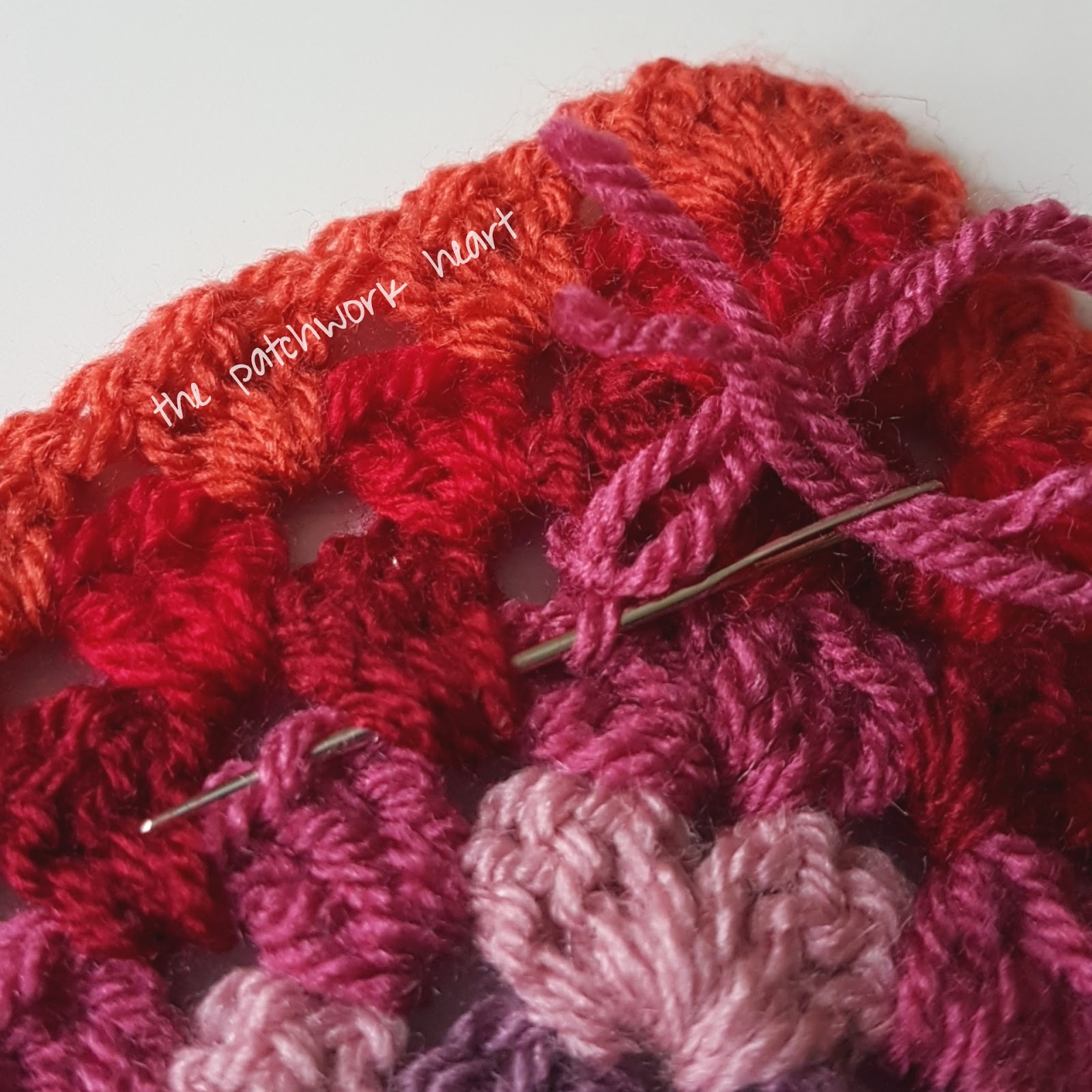 The Patchwork Heart: Sewing in ends tutorial