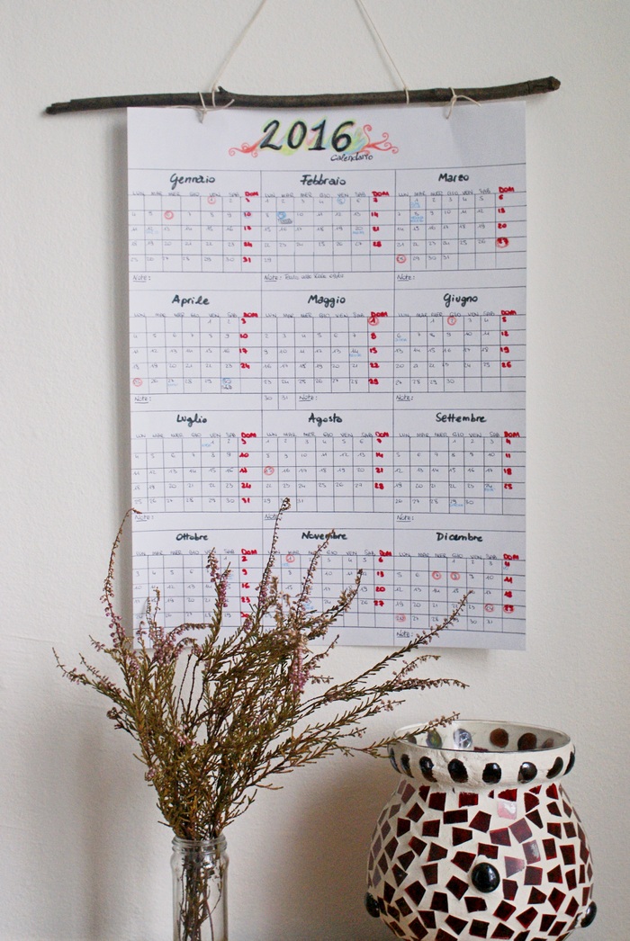 DIY HANGING RUSTIC CALENDAR WITH BRANCH - Francine's Place Blog