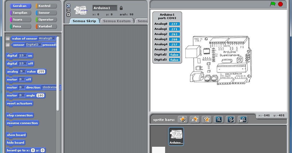 Pengantar Scratch for Arduino (S4A) versi 1.6